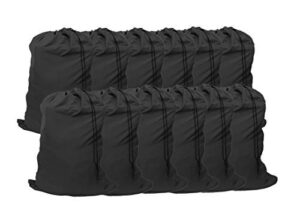 yethan extra large laundry bag 12 pack, travel laundry bags with drawstring closure, 30"x40", for college, dorm and apartment dwellers (12pcs black)