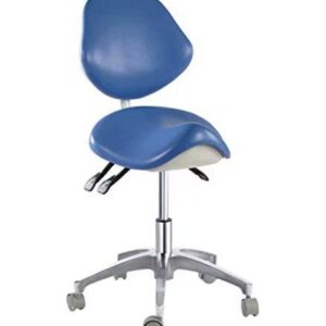 Alkita Standard Dental Mobile Chair Saddle Doctor's Stool Micro Fiber Leather for Dentist