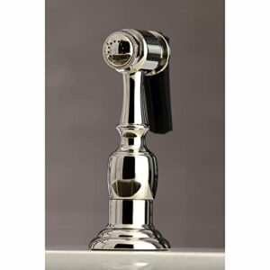 Kingston Brass KS3276PLBS Restoration Bridge Kitchen Faucet, Polished Nickel