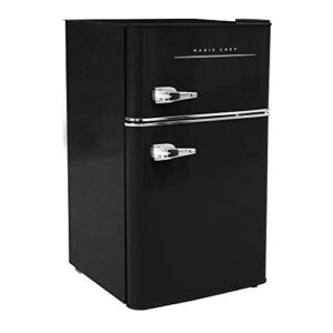 Magic Chef Retro Mini Refrigerator 3.2 cu. ft. 2-Door Fridge in Black