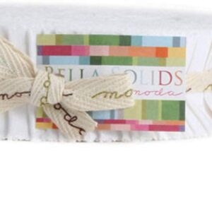 Bella Solids White Honey Bun 40 1.5-inch Strips Moda Fabrics 9900HB 98