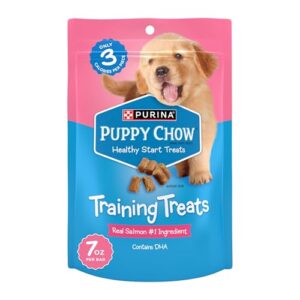 purina puppy chow training treats, healthy start salmon treats - (5) 7 oz. pouches