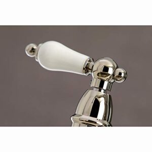 Kingston Brass KS3276PLBS Restoration Bridge Kitchen Faucet, Polished Nickel