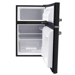 Magic Chef Retro Mini Refrigerator 3.2 cu. ft. 2-Door Fridge in Black