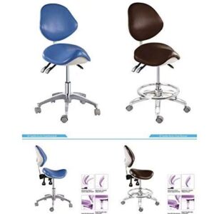 Alkita Standard Dental Mobile Chair Saddle Doctor's Stool Micro Fiber Leather for Dentist