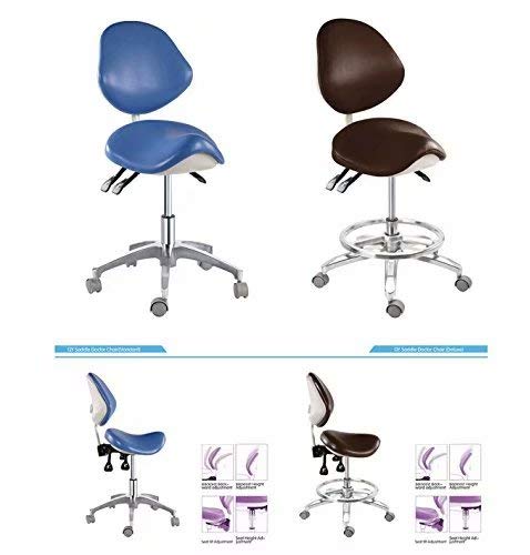 Alkita Standard Dental Mobile Chair Saddle Doctor's Stool Micro Fiber Leather for Dentist