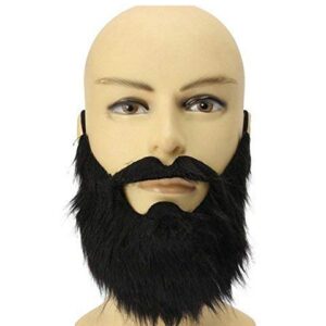 VIGUEUR Mustaches - 2PCS Costume Party Male Man Fake Beard Mustache Black