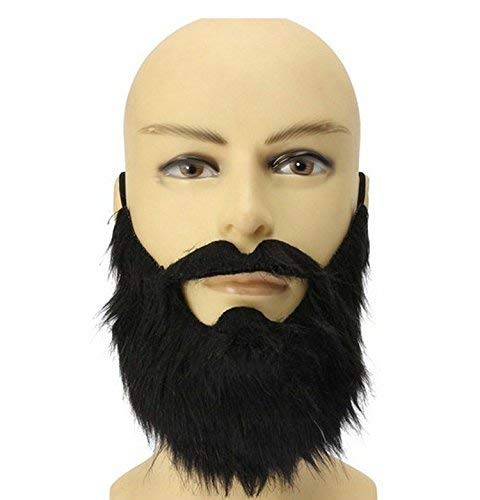 VIGUEUR Mustaches - 2PCS Costume Party Male Man Fake Beard Mustache Black