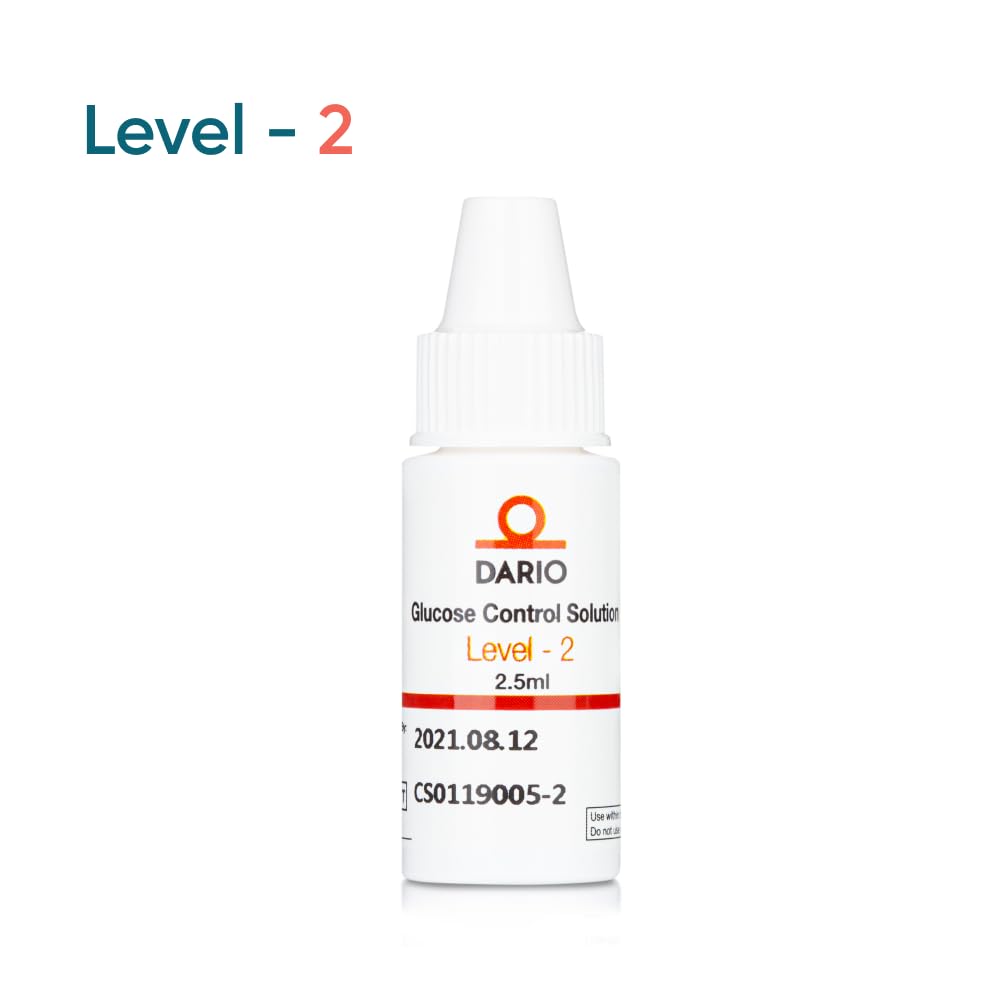 Dario Glucose Control Solution for Test Strips Levels 1 & 2 (2.5ml)