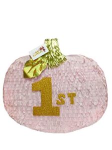 apinata4u pink & gold pumpkin pinata first birthday