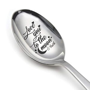 seyal® love you to the moon and back spoon gift - love gift - love gifts - valentines day gift - gift for her - gift for him - christmas gift - wife gift from husband - husband gift from wife