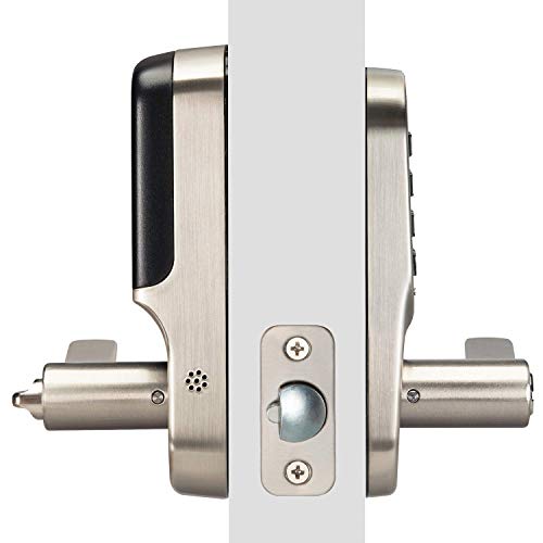 Yale Assure Lever - Z-Wave Smart Door Lever for Keyless Access (for Doors with no deadbolt) - Works with Ring Alarm, Samsung SmartThings and More -Satin Nickel - YRL216-ZW2-619