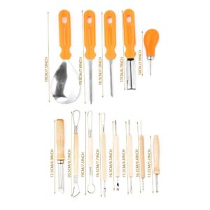 Pumpkin Carving Tool Kit Heavy Duty Stainless Steel Carving Set Easily Carve Sculpt Halloween Halloween Pumpkin Carving Tools Carving Kit Halloween Heavy Duty Carving Set with Carrying Case