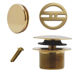 Westbrass D326HBJ-03 25" Bath Waste Assembly with Ball Joint, Tip-Toe Drain and Illusionary Overflow Faceplate, Polished Brass