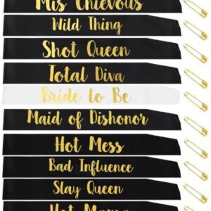 GEMICH Bride sash/Bridesmaid sash(12 Pack)