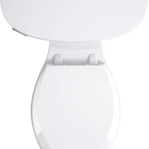 KOHLER Kingston™ Comfort Height® two-piece Elongated 1.28 gpf Toilet with Left-hand Trip Lever and Antimicrobial Finish