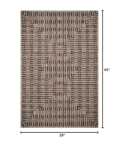 Loloi Isle Collection IE-09 Brown/Black 2'-2" x 3'-9" Accent Rug