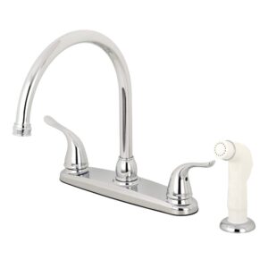 kingston brass kb791yl yosemite 8" centerset kitchen faucet, polished chrome