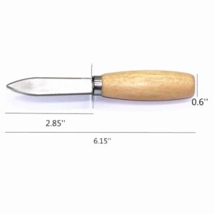 TANG SONG 8PCS Oyster Knife Oyster Shucking Knife Oyster Shucker Oyster Opener Oyster Clam Pearl Shell Shucking Knife With Wood Handle