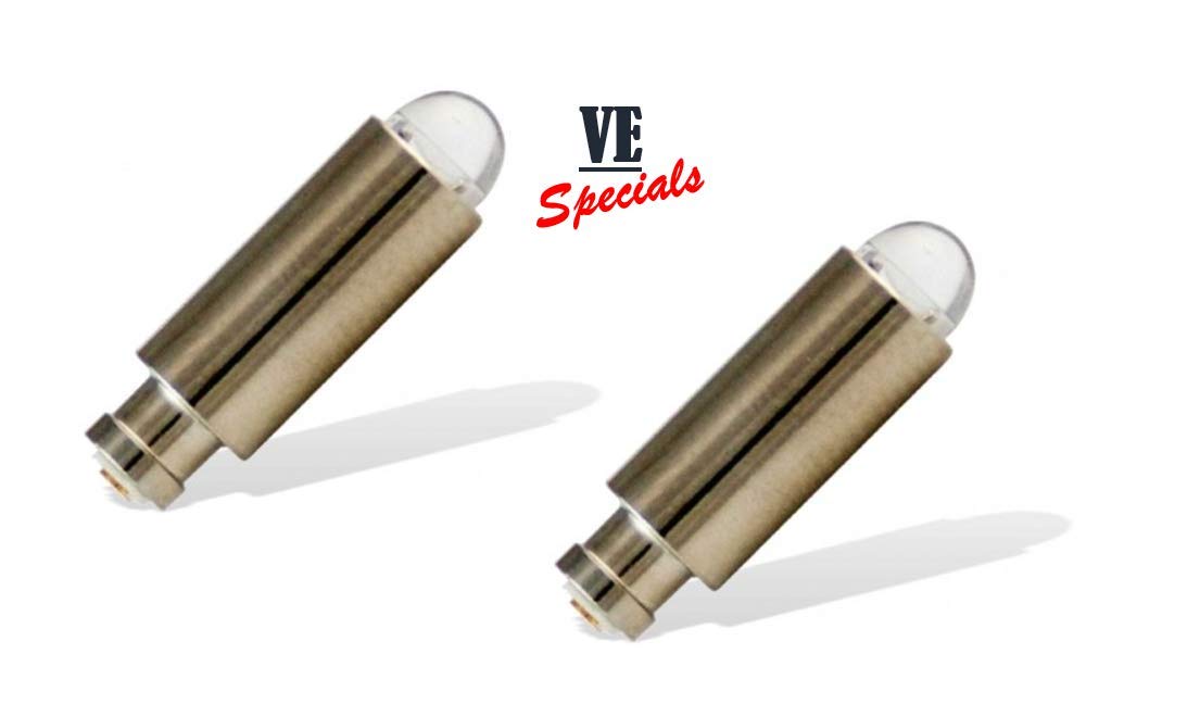 VE-SPECIALS 2 Pack, Halogen Replacement Bulbs for Welch Allyn Otoscopes and Illuminators Using WA-03400 or WA-03400-U Bulbs