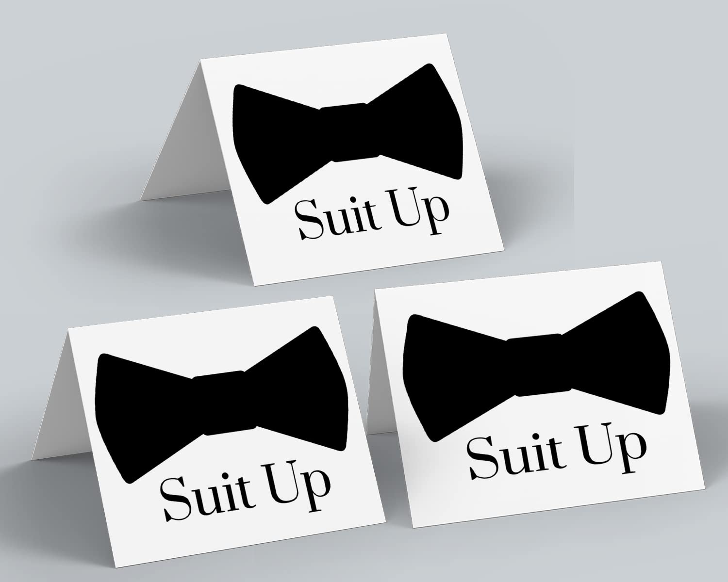 Suit Up Cards with Black Envelopes, Wedding Proposal Invites for Groomsmen, Best Man Ushers, Bridal Party, Multi-Use Set Formal Events, 8 Pack