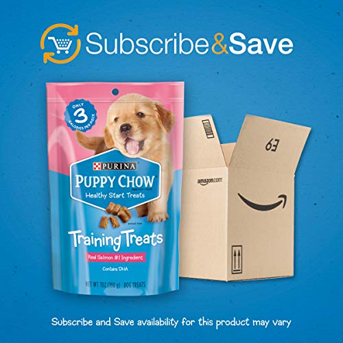 Purina Puppy Chow Training Treats, Healthy Start Salmon Treats - (5) 7 oz. Pouches