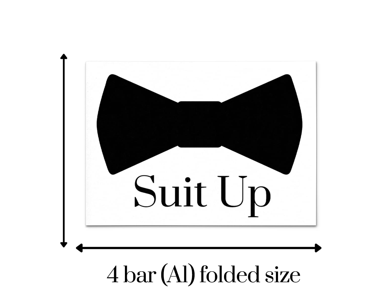 Suit Up Cards with Black Envelopes, Wedding Proposal Invites for Groomsmen, Best Man Ushers, Bridal Party, Multi-Use Set Formal Events, 8 Pack