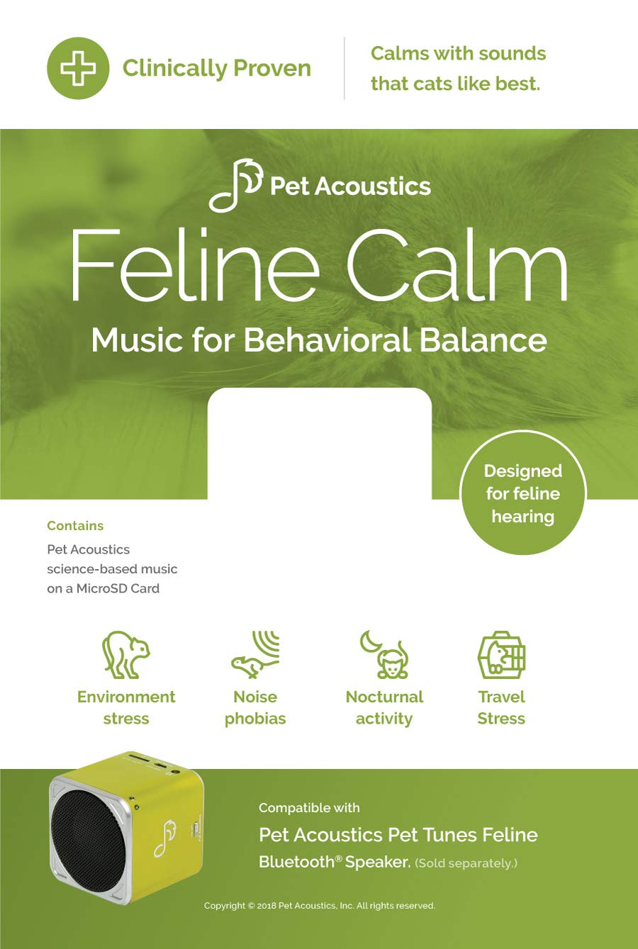 Pet Acoustics Feline Extra Calm Music SD Card