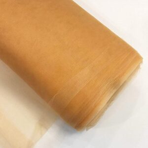 54" by 40 Yards (120 ft) Fabric Tulle Bolt for Wedding and Decoration (Gold)