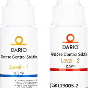 Dario Glucose Control Solution for Test Strips Levels 1 & 2 (2.5ml)