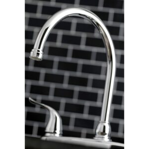 Kingston Brass KB791YLSP Yosemite 8" Centerset Kitchen Faucet, 8-3/4 inch in Spout Reach, Polished Chrome