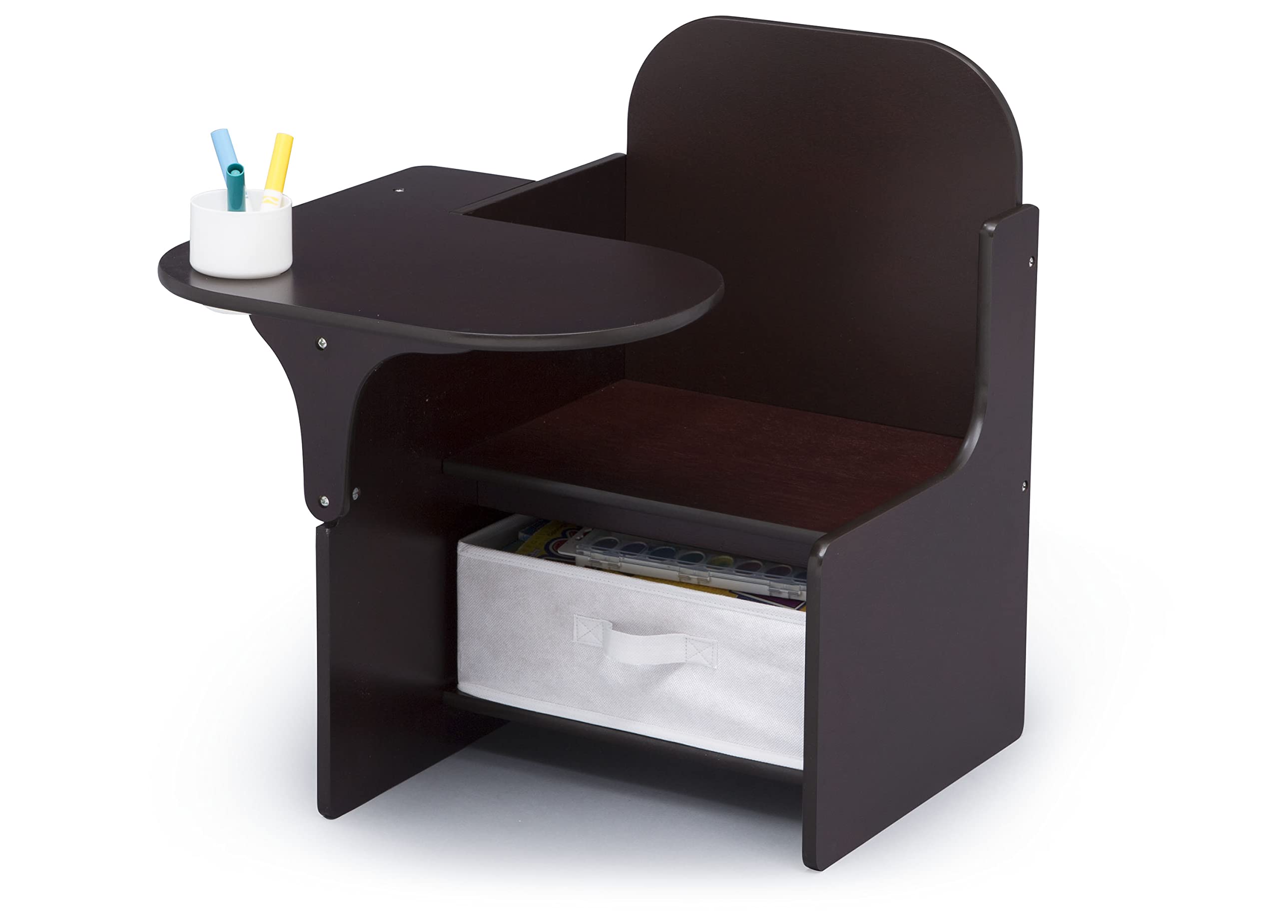 Delta Children MySize Chair Desk With Storage Bin, Dark Chocolate