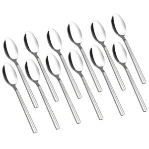 saedy 12-piece tea spoon set, small coffee spoon stainless steel, 6-inch