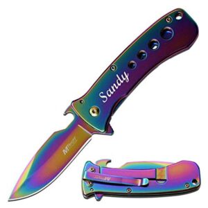 mtech usa free engraving - personalized knife pocket knife (mt-a1093rb)