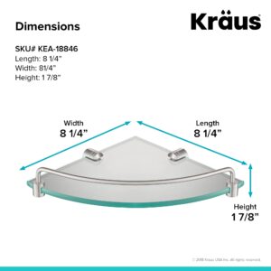 Kraus Elie Corner Bathroom Shelf, Brushed Nickel Finish, KEA-18846BN