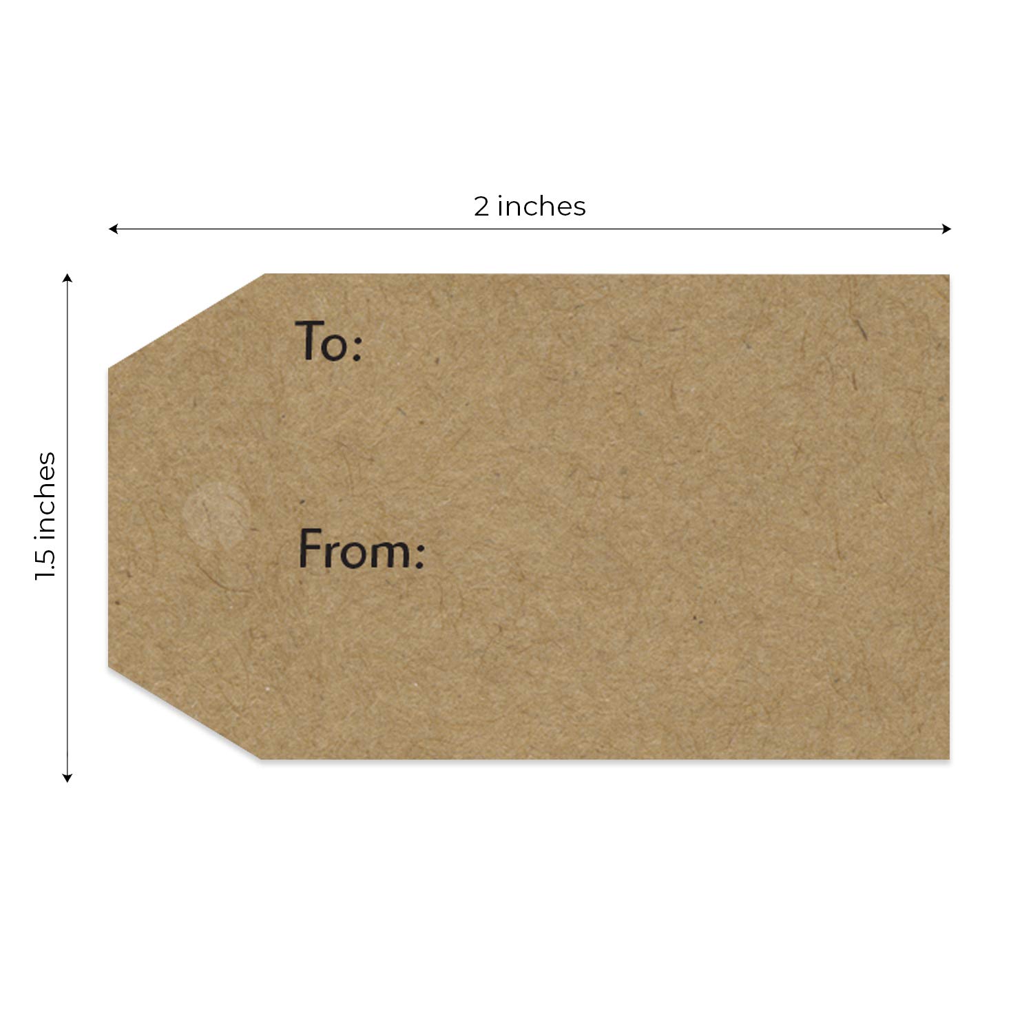 1.15" x 2" Natural Brown Kraft to and from Gift Tag Stickers / 500 Brown Kraft to from Present Labels/Christmas Holiday Present Labels/Made in The USA