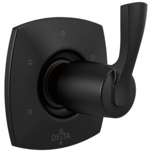 delta faucet t11976-bl six function trim diverter, matte black