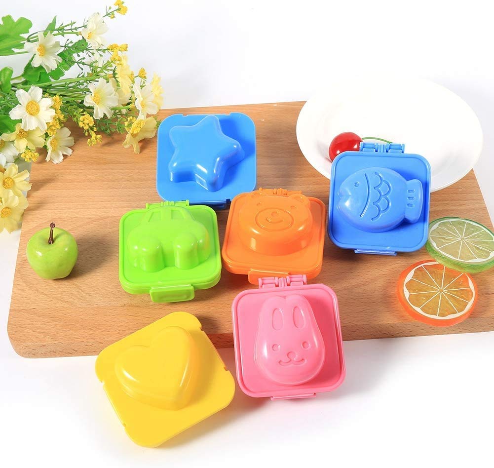 6 Pcs/Set Cartoon Cute Boiled Eggs Sushi Rice Pan Cooking DIY Tools Kitchen Accessories for Kids