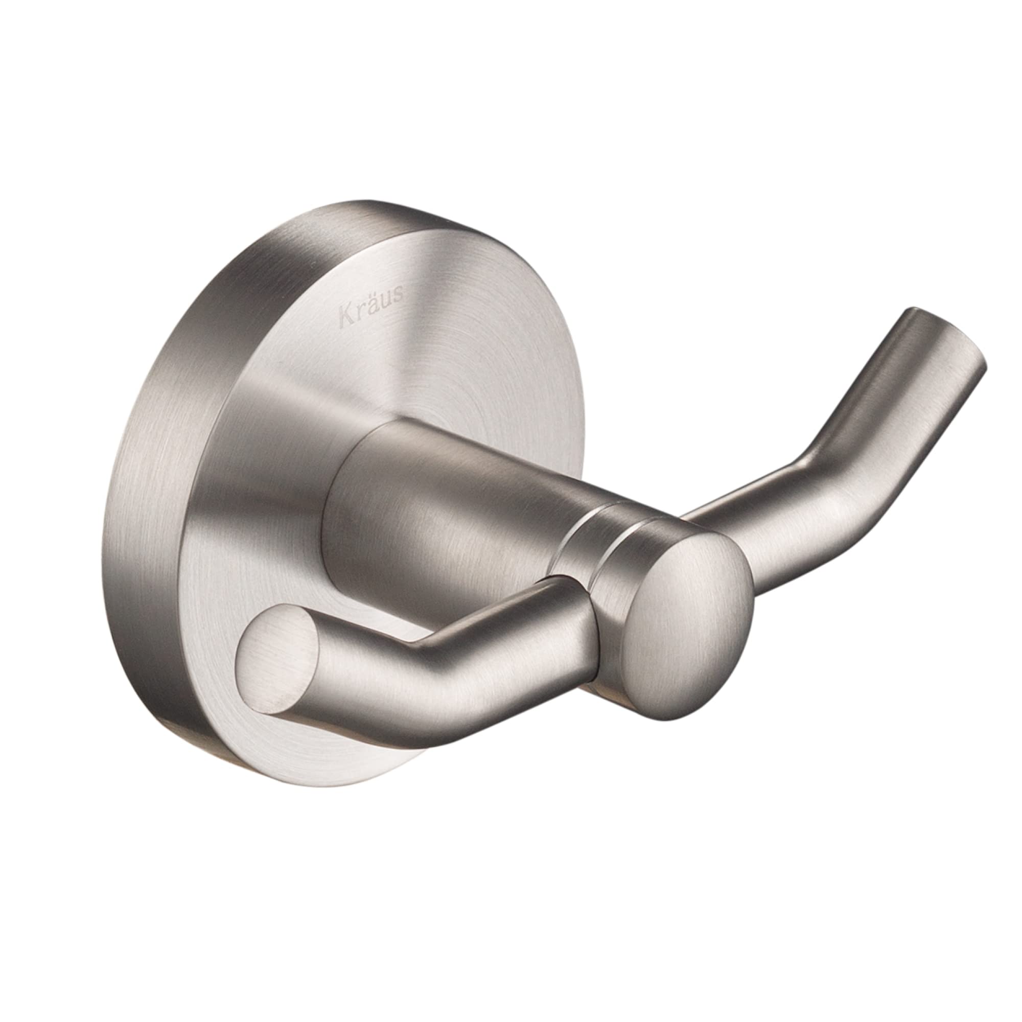 Kraus Elie Bathroom Robe and Towel Double Hook, Brushed Nickel Finish, KEA-18802BN