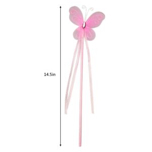 PPXMEEUDC Princess Wand Kit for Girls Magical Toy Wands for Dress Up Halloween Costume Magic Shows Cosplay Birthday Party Baby Showers Butterfly and Star Wands