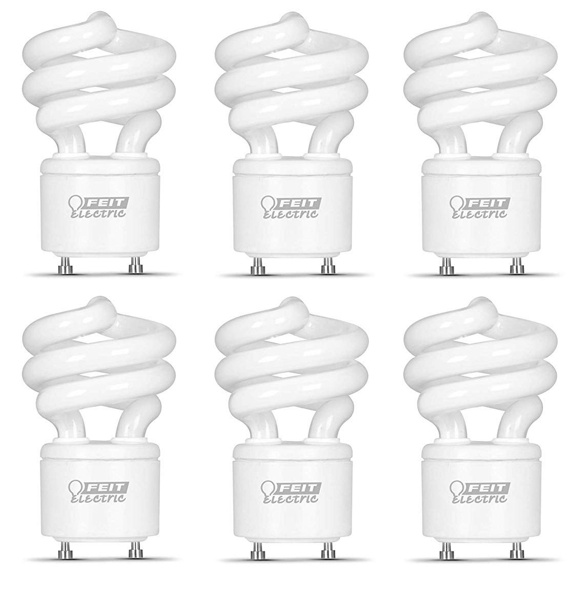 Feit Electric BPESL13T/GU24/2 900 Lumen Soft White Mini Twist GU24 CFL, Uses Up to 78% Less Energy, Compact Fluorescent, Life Up to 10000 Hours, (6-Pack)