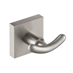 kraus ventus bathroom robe and towel double hook, brushed nickel finish, kea-17702bn