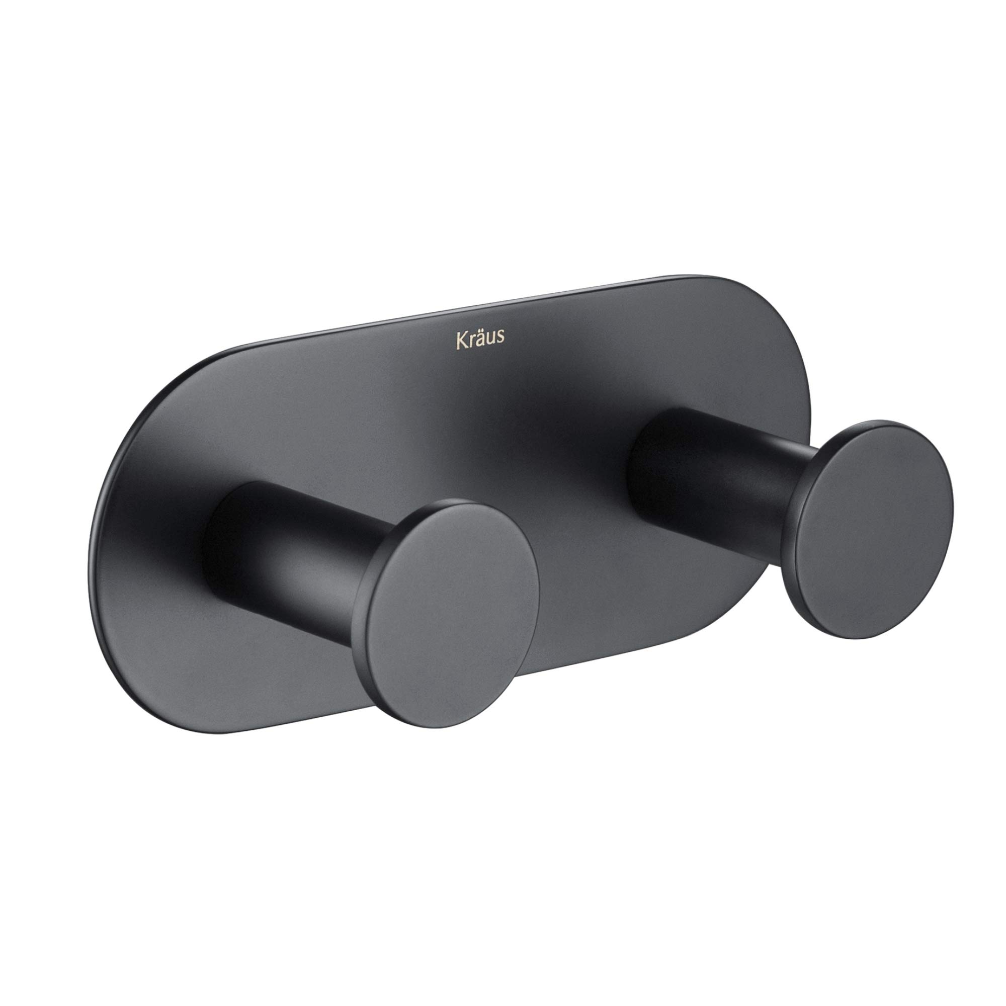 Kraus Elie Bathroom Robe and Towel Double Hook, Matte Black Finish, KEA-18803MB