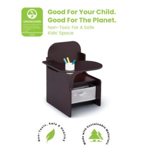 Delta Children MySize Chair Desk With Storage Bin, Dark Chocolate