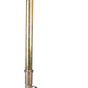 Westbrass D326HBJ-03 25" Bath Waste Assembly with Ball Joint, Tip-Toe Drain and Illusionary Overflow Faceplate, Polished Brass