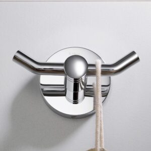 Kraus Elie Bathroom Robe and Towel Double Hook, Chrome Finish, KEA-18802CH