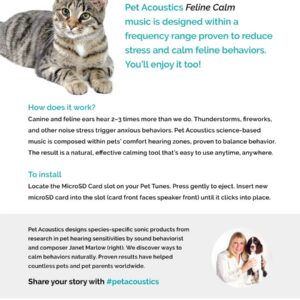 Pet Acoustics Feline Extra Calm Music SD Card