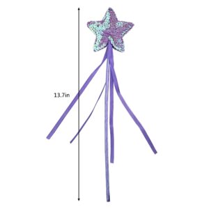 PPXMEEUDC Princess Wand Kit for Girls Magical Toy Wands for Dress Up Halloween Costume Magic Shows Cosplay Birthday Party Baby Showers Butterfly and Star Wands