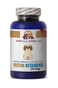 dog inflammation relief - ultra dog vitamins - premium vitamin and minerals - healthy solution - dog digestive treats - 90 treats (1 bottle)