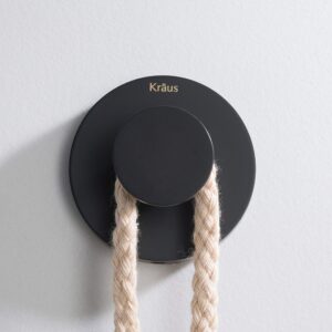 Kraus Elie Bathroom Robe and Towel Hook, Matte Black Finish, KEA-18801MB